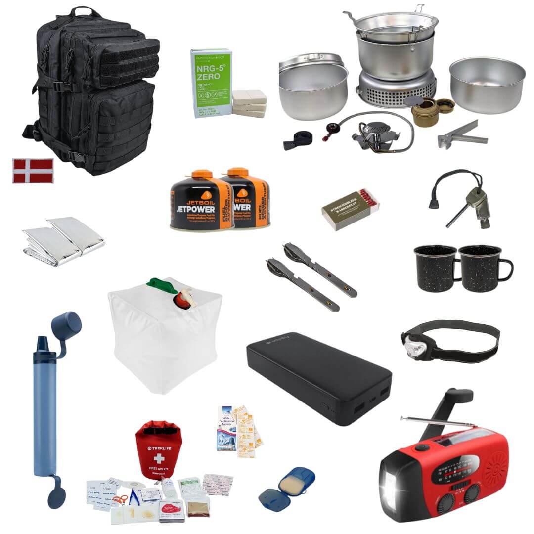 Prepper Udstyr - Prepping | Hjemmeberedskab | Nødpakke